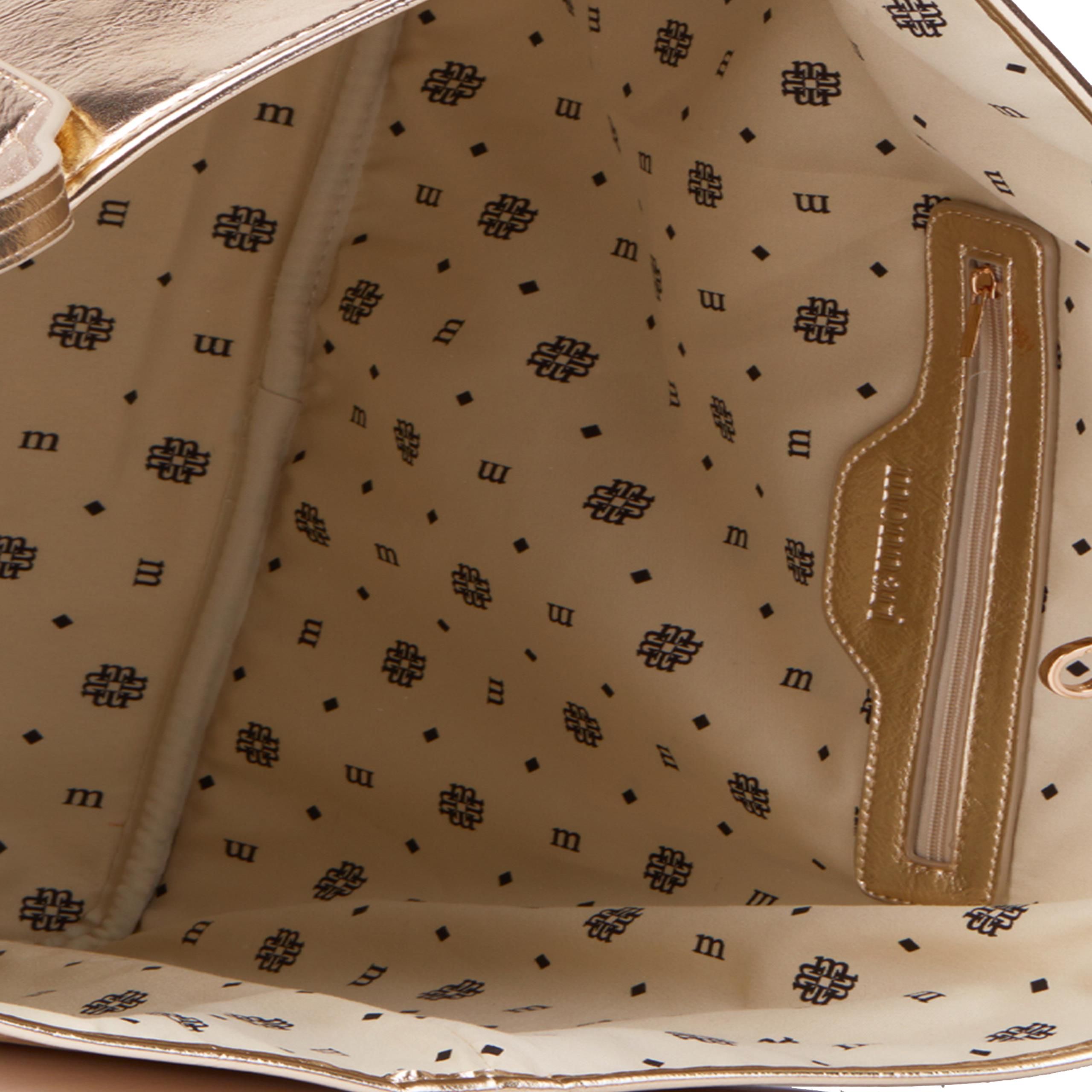 Torebka Monnari shopperka BAG0900-023 złota duża z napisem - Ceny i opinie - Ceneo.pl