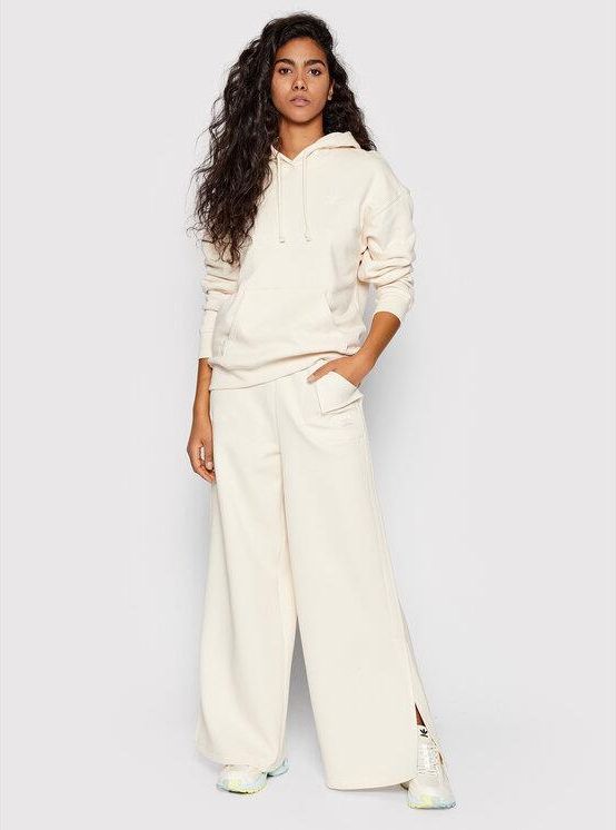 Adidas Spodnie dresowe adicolor Clean Classics HC2012 Beżowy Loose Fit ...