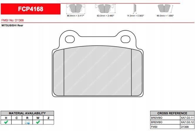 Klocki hamulcowe Klocki Hamulcowe Ferodo Dsuno Fcp4168Z - Opinie i ceny ...