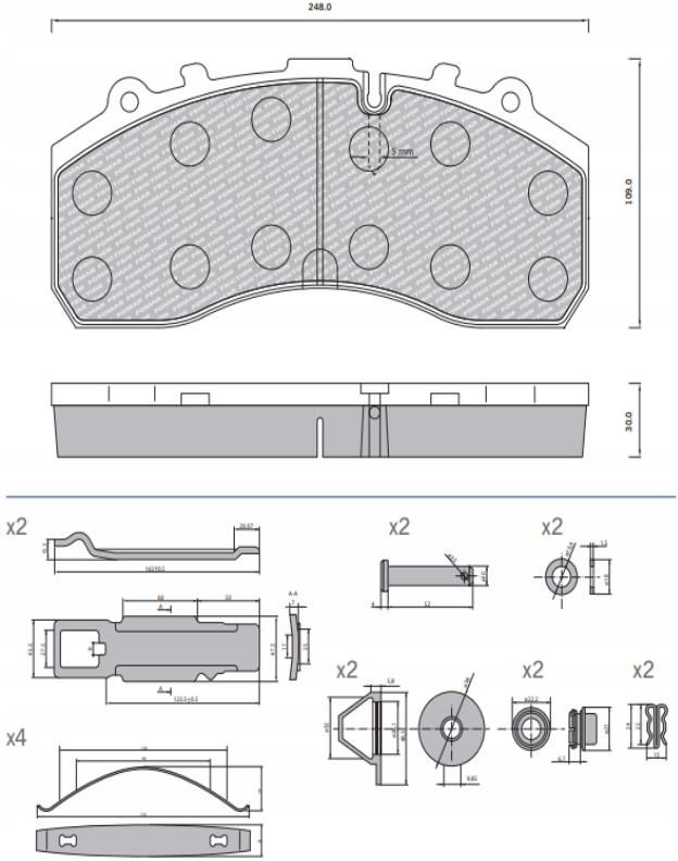 Klocki hamulcowe Fomar 674081 Zestaw Klocków Hamulcowych Wva29108 Fo ...
