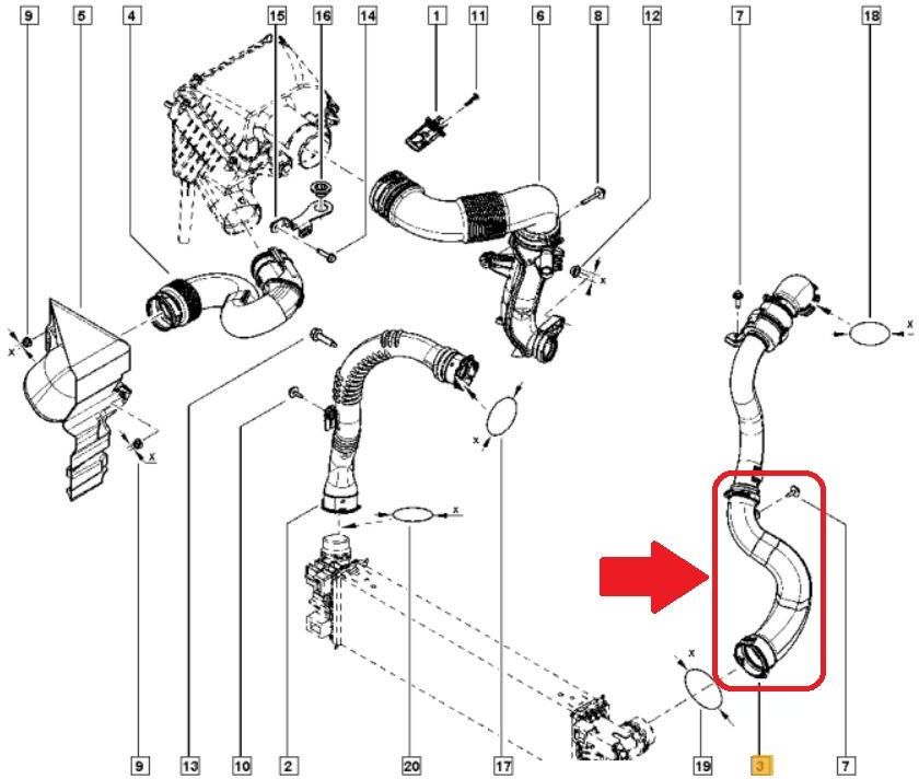 Rura Wąż Turbo Intercoolera Nissan Nv300 1.6 Dci 144601915R 93867721 ...