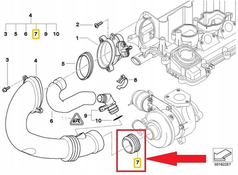 Uszczelka Rura Wąż Bmw 3 E46 E90 E91 E92 E93 335I 13712247398 - Opinie ...