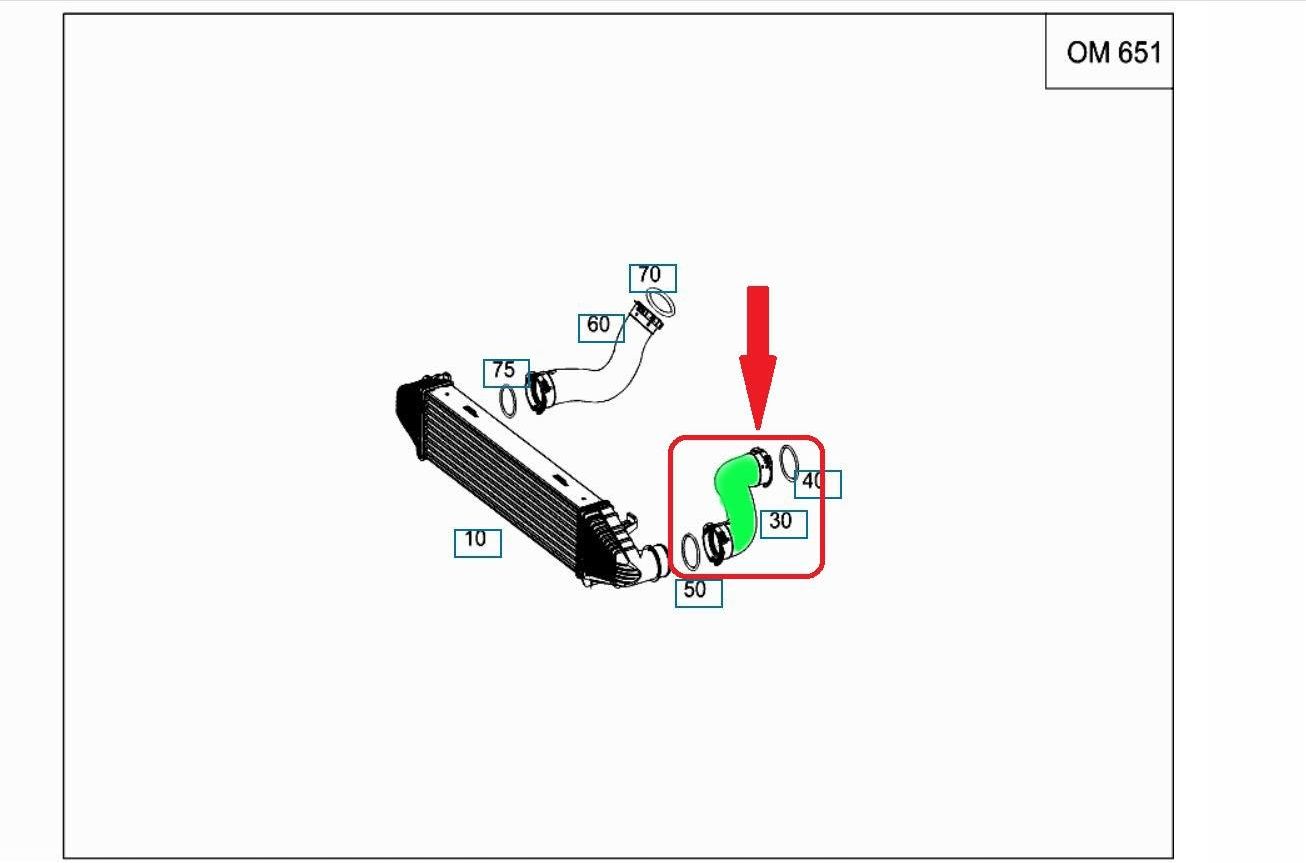 Rura Wąż Turbo Intercooler Mercedes E W212 2.2 Cdi 2125280582 - Opinie ...