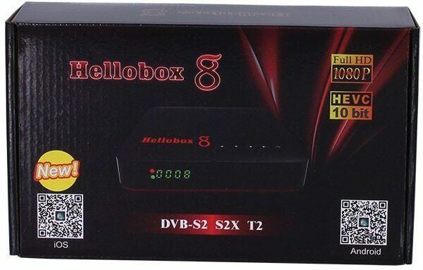 Hellobox 8 Combo Tuner Satelitarny DVBS-2, Naziemny DVBT-2 H.265 HEVC ...