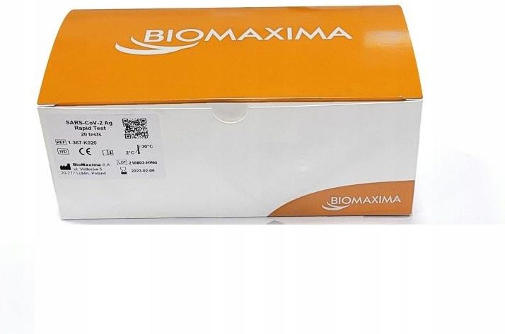 Biomaxima Szybki test Antygenowy wymazowy COVID-19 20 szt. - Opinie i ...