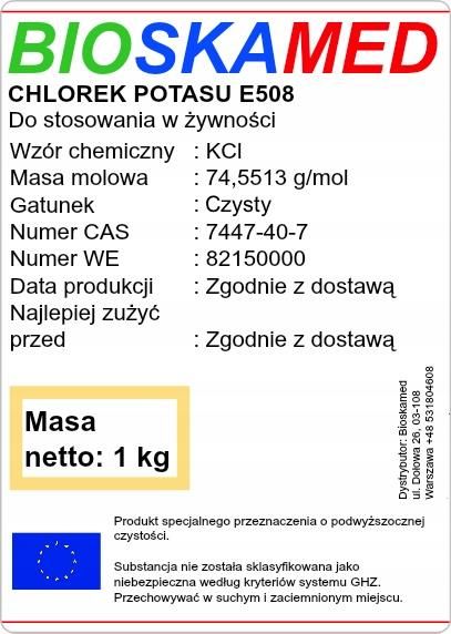 Bioskamed Chlorek Potasu KCl Czysty Spożywczy 1kg - Opinie i ceny na ...