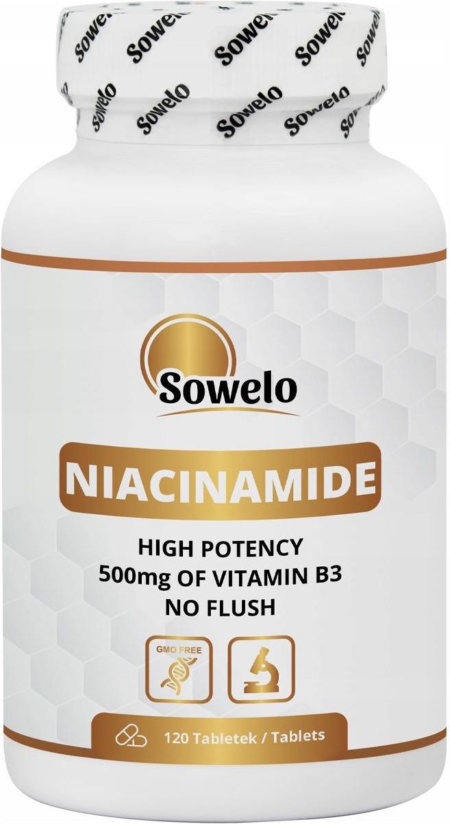 Sowelo Niacinamide 500mg Witamina B3 120 Tabl. - Opinie i ceny na Ceneo.pl