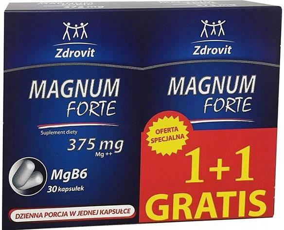 N.P.Zdrovit Magnum Forte 375mg magnez 30 + 30 tabl. - Opinie i ceny na Ceneo.pl