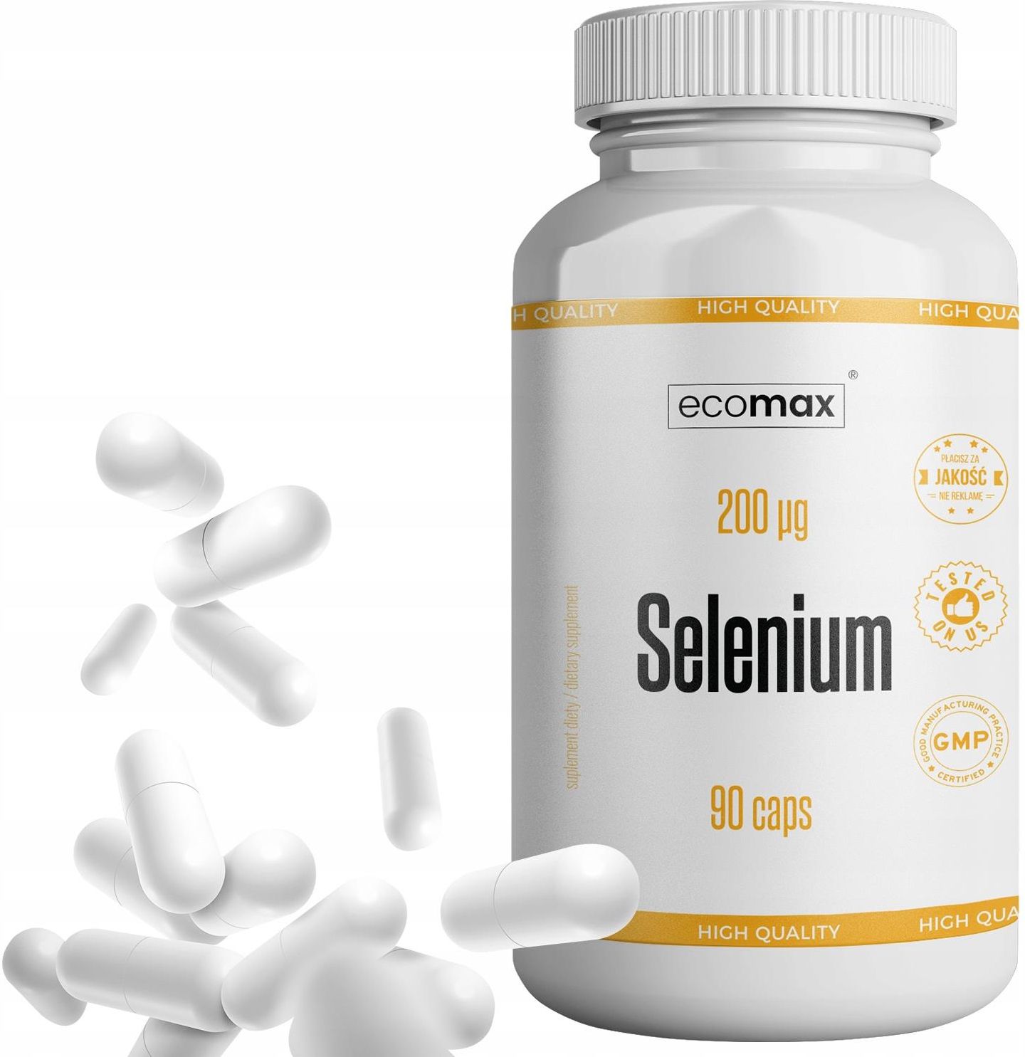 Ecomax Selenium 200MCG 90 Kaps. - Opinie i ceny na Ceneo.pl