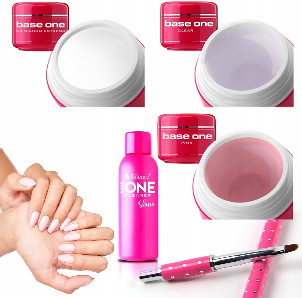 SILCARE ZESTAW 3X ŻEL BUDUJĄCY BASE ONE PĘDZEL - Opinie i ceny na Ceneo.pl
