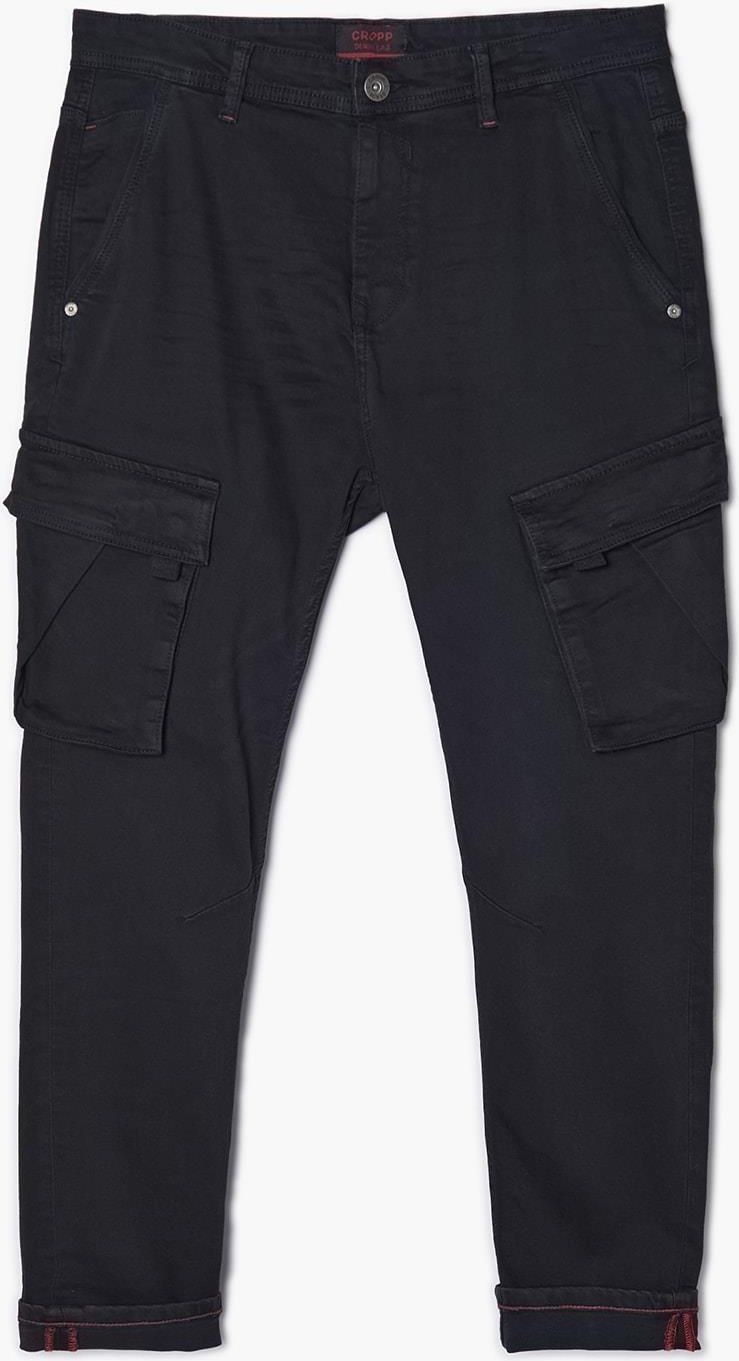 Cropp Jeansy Carrot Z Kieszeniami Cargo Czarny Ceny I Opinie