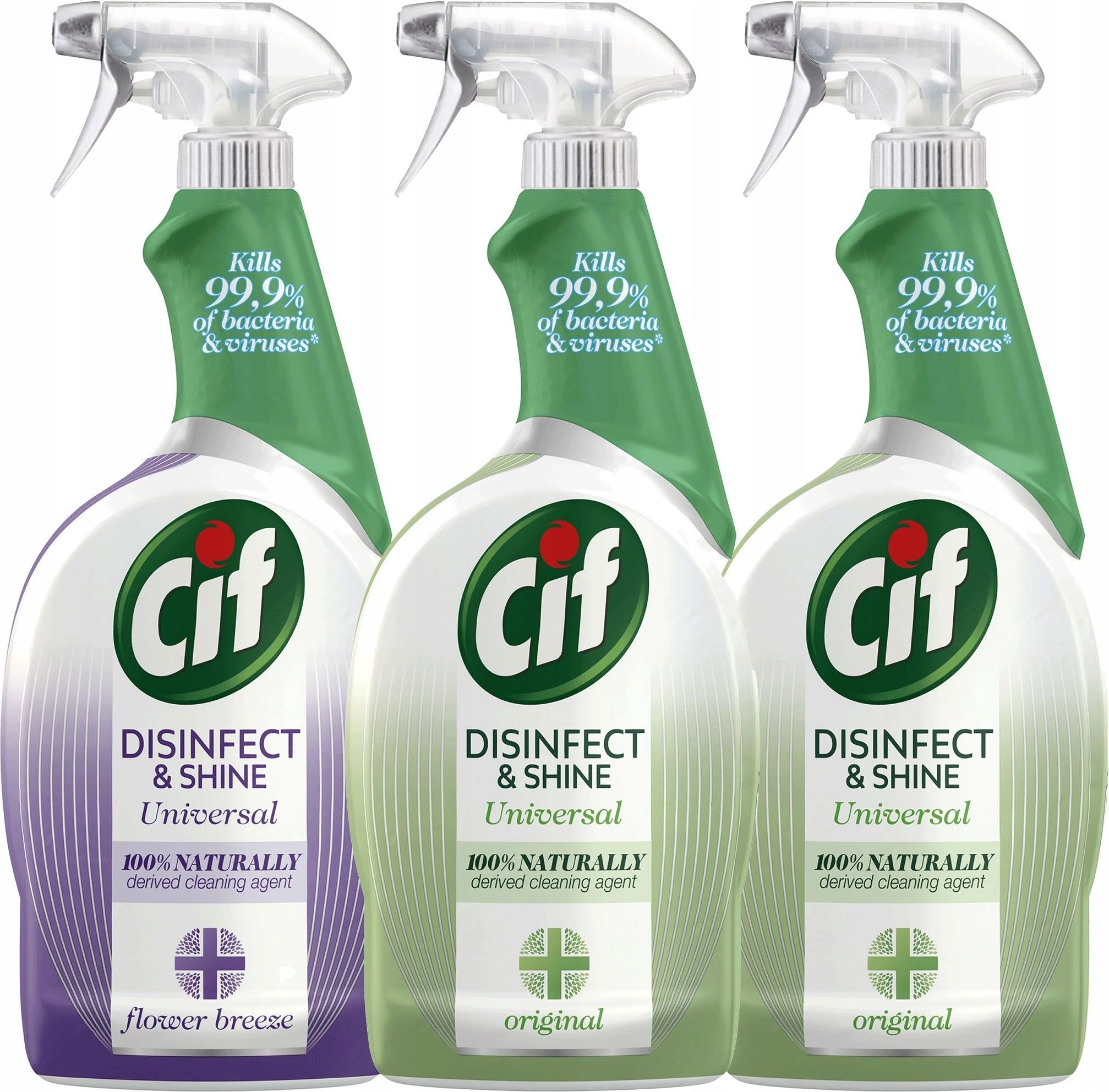 Cif Spray Czyszcząco Dezynfekujący 3 x 750ml - Opinie i atrakcyjne ceny ...