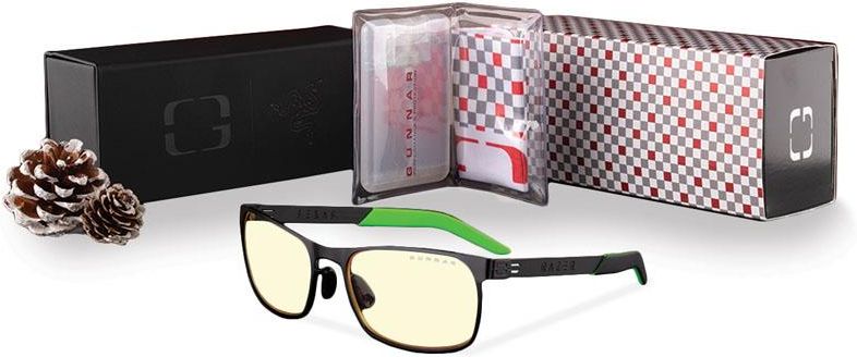 Gunnar Okulary FPS Razer Edition Amber Black-Green Holiday Bundle ...