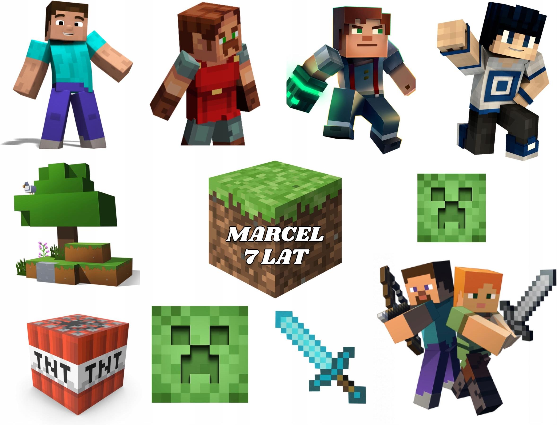 Opłatek A4 zestaw postaci MineCraft +napis (a40b6d4f) - Ceny i opinie ...