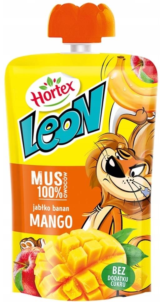 Hortex Leon Mus owocowy jabłko banan mango 12x100g (5c59054e) - Ceny i ...
