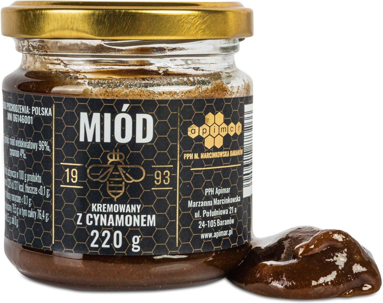 Polski Miód Kremowany z Cynamonem 220g Apimar (bccbb443) - Ceny i ...