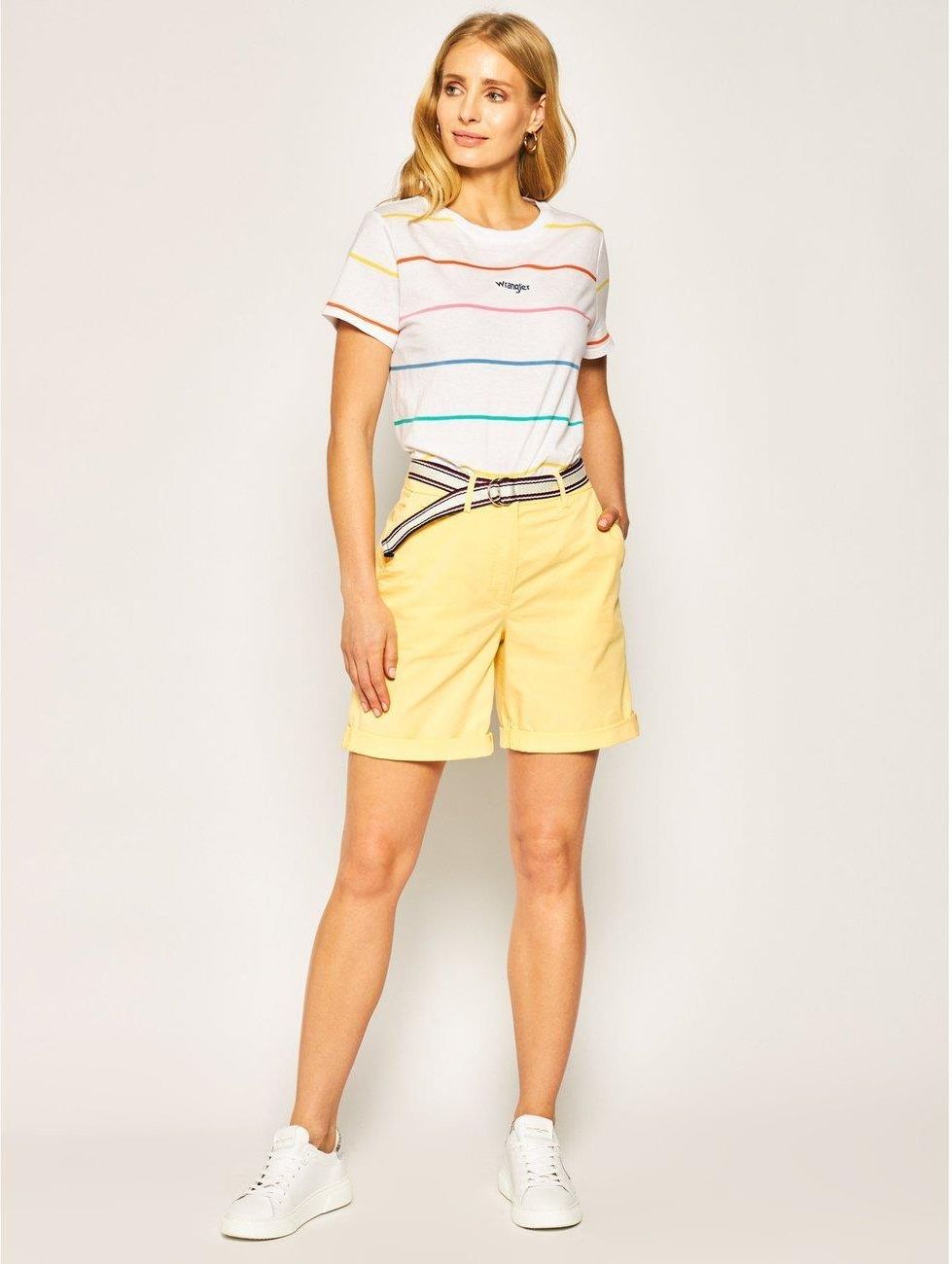 DAMSKI T-SHIRT WRANGLER REGULAR TEE REAL WHITE W7N4EVXW1 - Ceny i ...