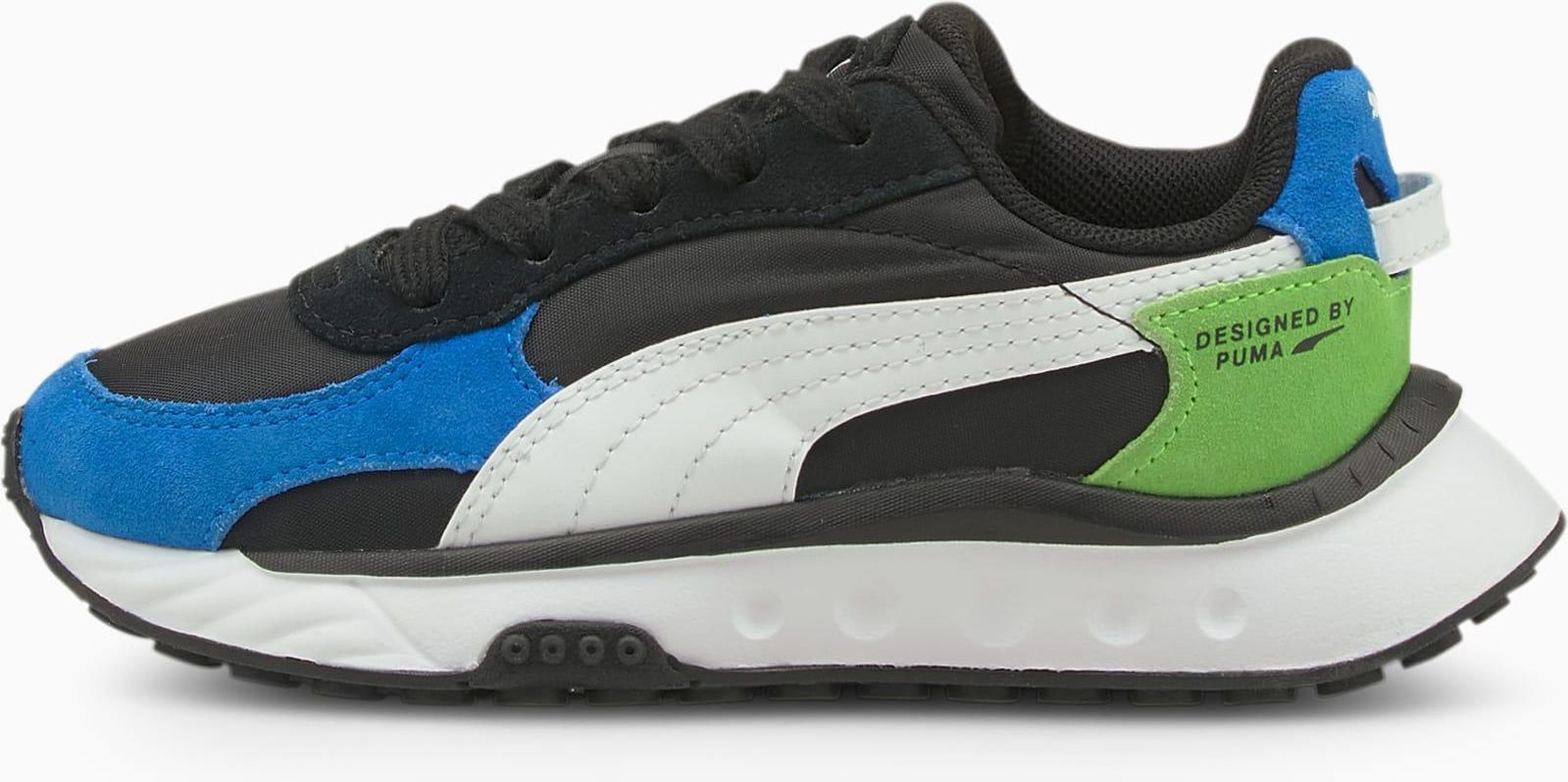 PUMA Dziecięce Buty Sportowe Wild Rider Rollin', Czarny / Niebieski ...