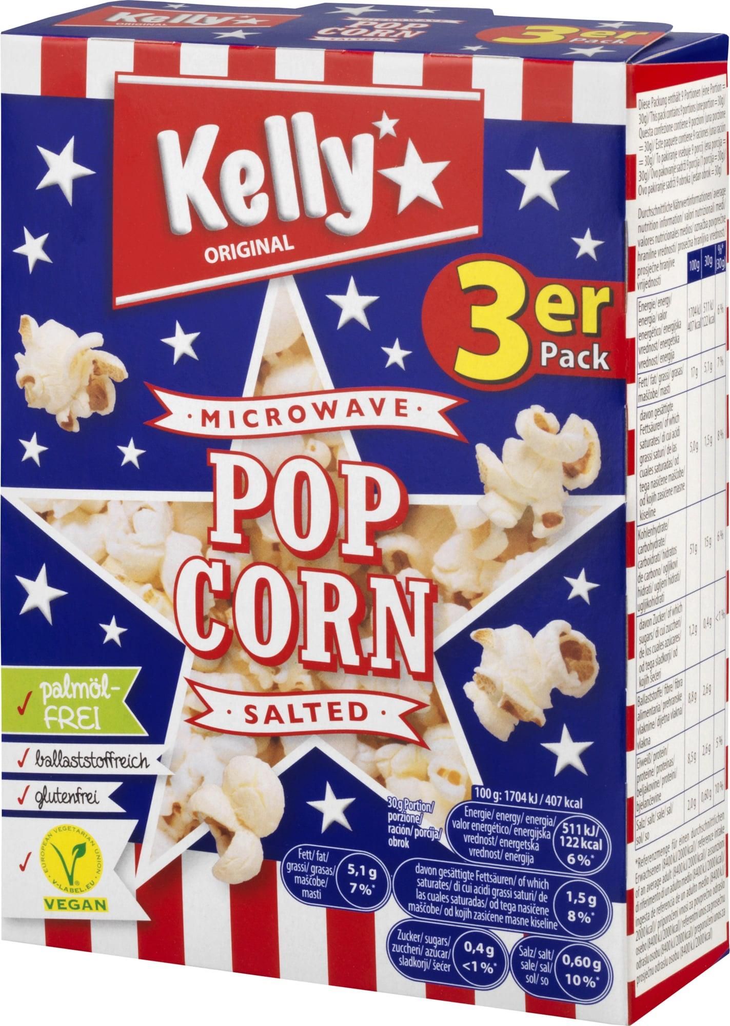KellyS Microwave Popcorn Solony 3Pak - Ceny i opinie - Ceneo.pl