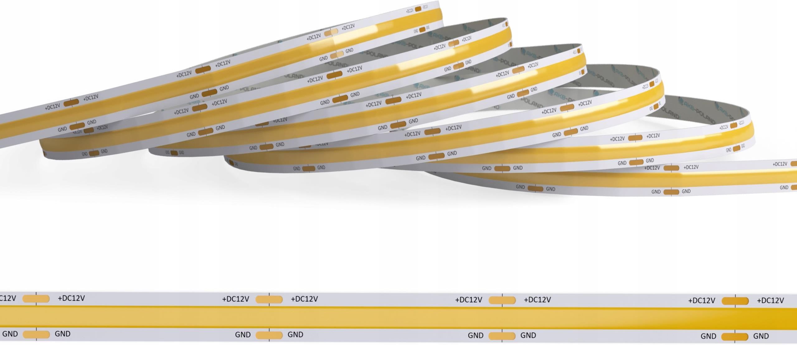 Akb-Poland Taśma Cob 12V Neon B. Neutralna Linia Led 1 metr (T121MCOB03 ...