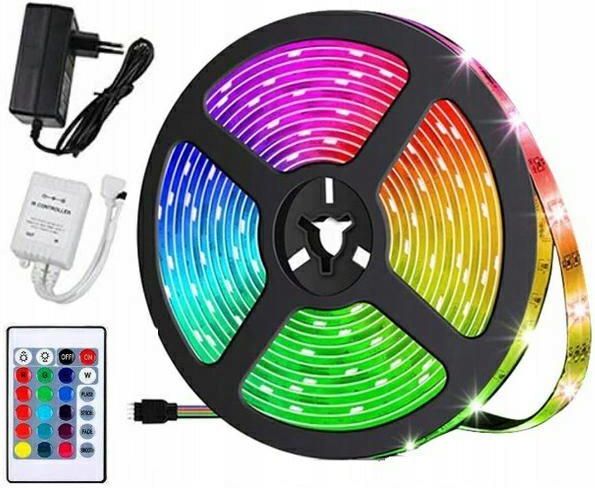 Dekorstar Taśma Led Smd Wodoodporna 5m Rgb Kolorowa Pilot