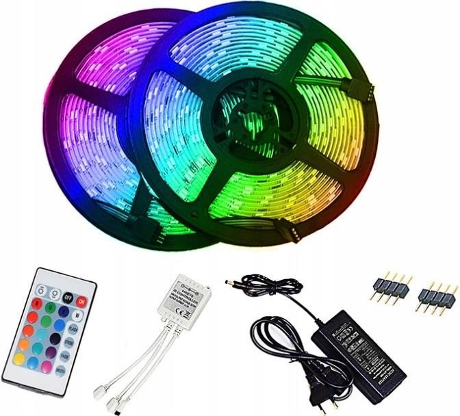 Led Strip Wodoodporna Taśma Led Smd Rgb 5M Kolorowa + Pilot (73 ...