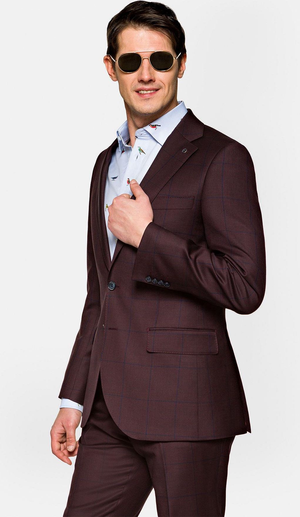 Garnitur Bordowy w Kratę Dubai - Ceny i opinie - Ceneo.pl
