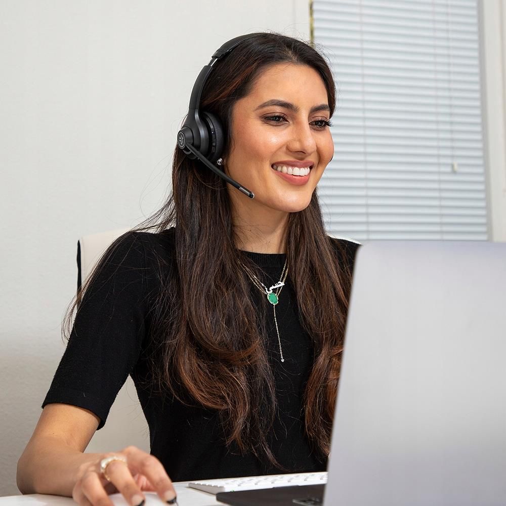 Słuchawki Jlab Audio Go Work Wireless Headset (IEUHBGOWORKRBLK4 ...