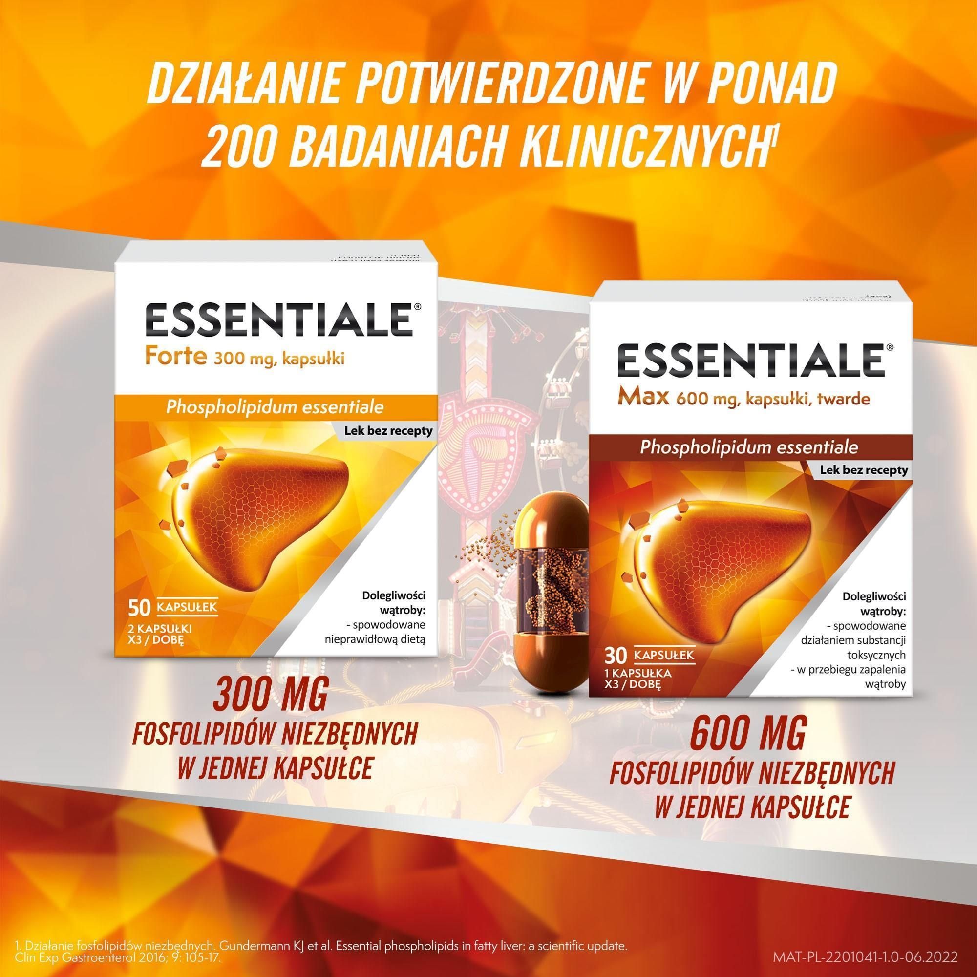 Essentiale Forte na wątrobę 300mg 3x 50 kaps. - Opinie i ceny na Ceneo.pl