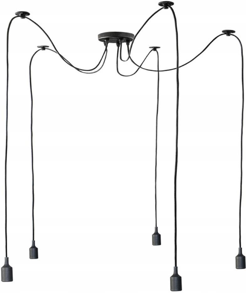 Led-Pol Lampa wisząca sufitowa Led 5xE27 1,8m loft pająk (ORO06021 ...