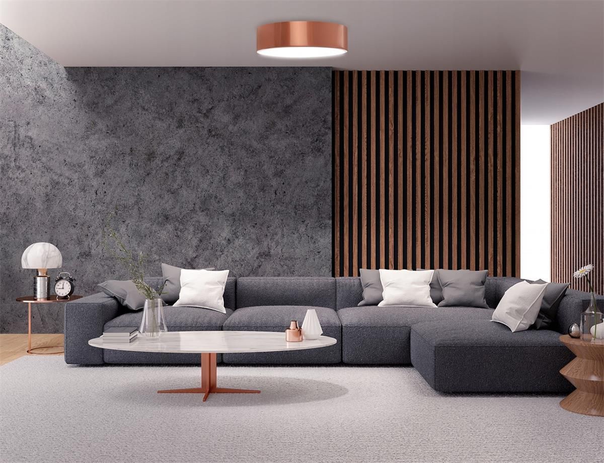 Temar Lampa sufitowa Plafon Cleo 300 IP54 Rose Gold 30cm (9263572038 ...