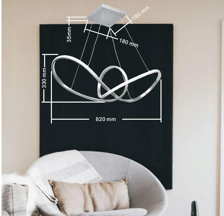 Adrilux Lampa Wisząca Medea Led Sufitowa Oprawa Chrom Loft (AS30W83 ...