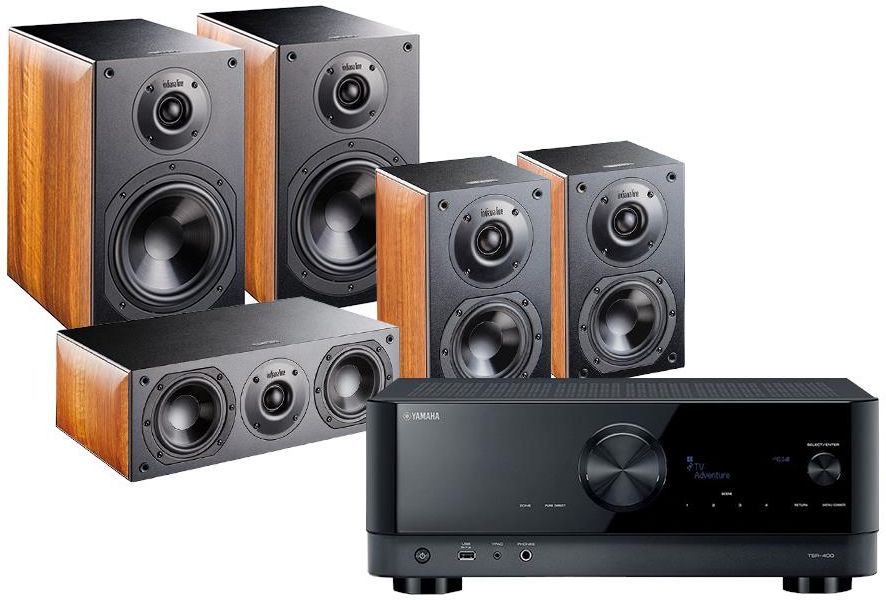 Kino domowe Yamaha TSR-400 Czarny + Indiana Line Nota 260 X + 740 X ...