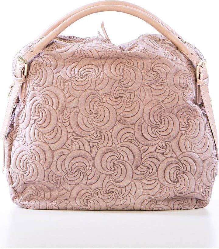 Lucca Baldi Skórzana torebka Gaiole w kolorze jasnoróżowym - 38 x 35 x ...