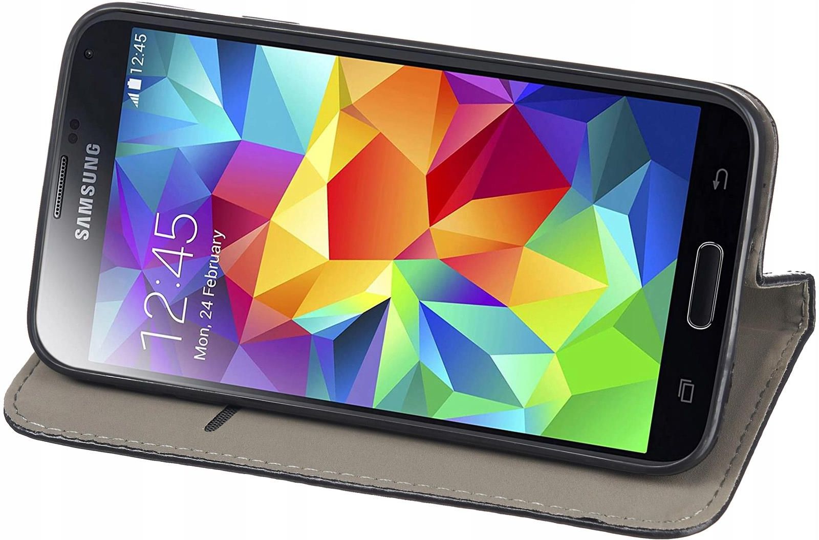 Etui Skórzane na Magnes Do Samsung S5 /neo + Szkło - Etui na telefon ...