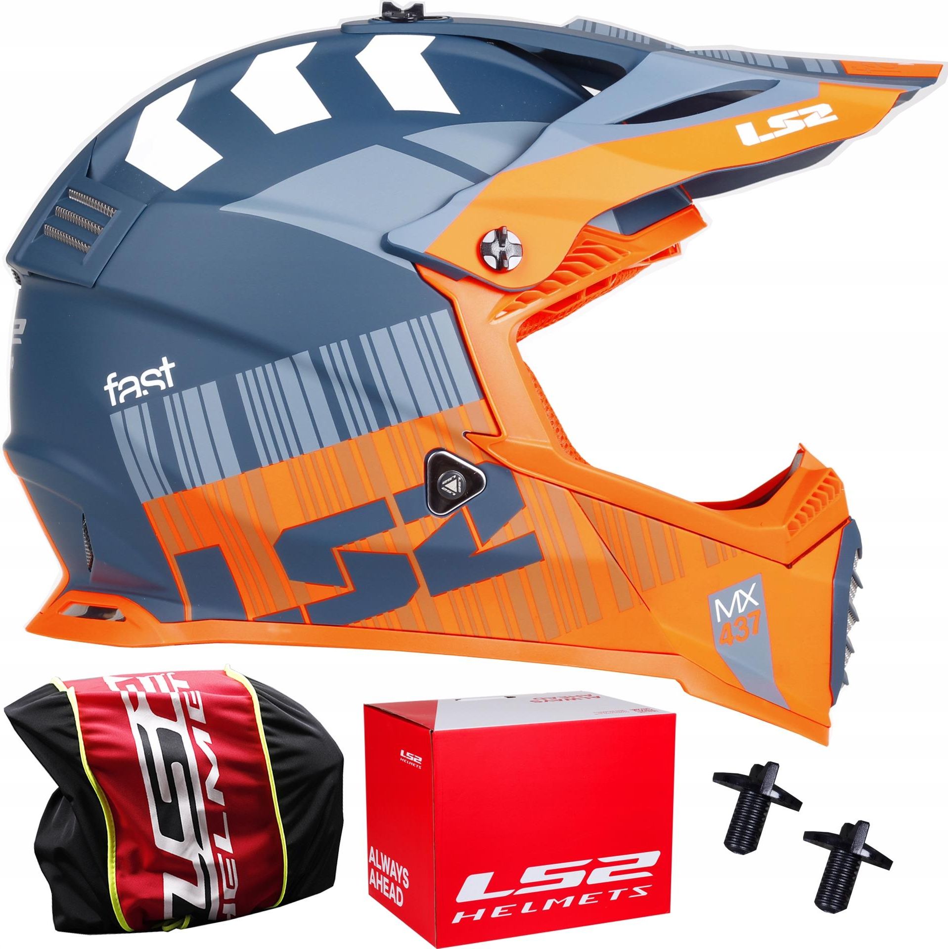 Kask motocyklowy Ls2 Mx437 Fast Evo Cross Atv Xcode Matt Blue - Opinie ...