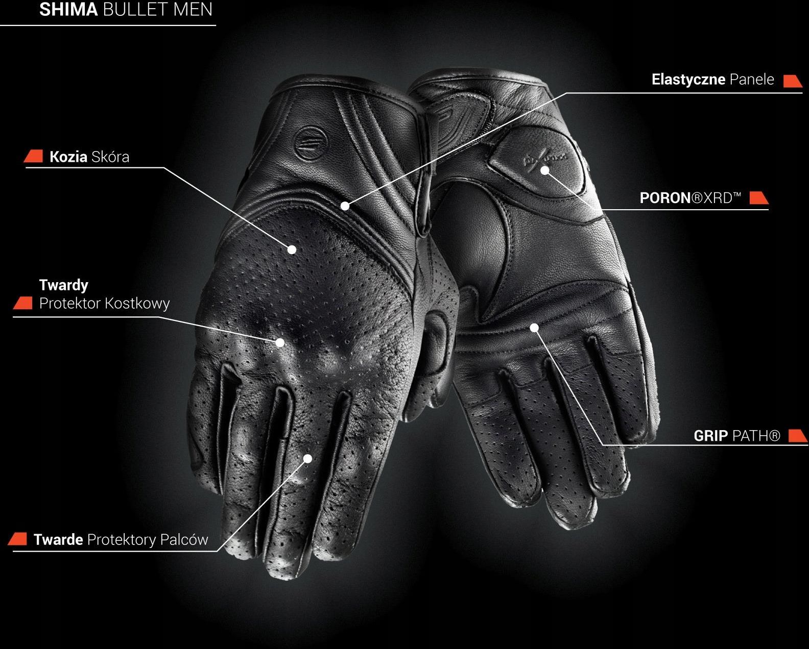 Rękawice motocyklowe Shima Bullet Men Męskie - Opinie i ceny na Ceneo.pl