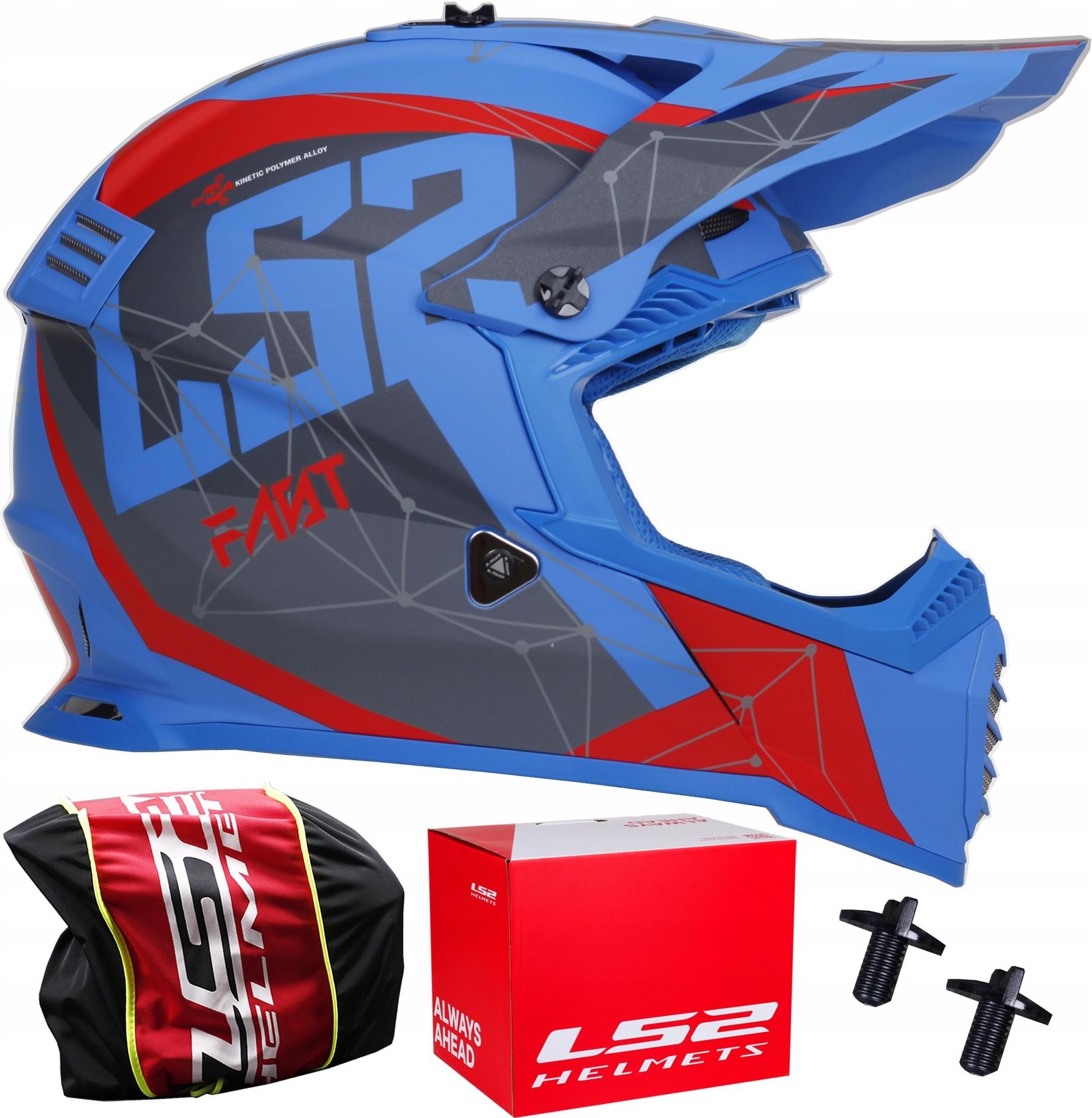 Kask motocyklowy Ls2 Mx437 Fast Evo Cross Atv Alpha Blue - Opinie i ceny na Ceneo.pl