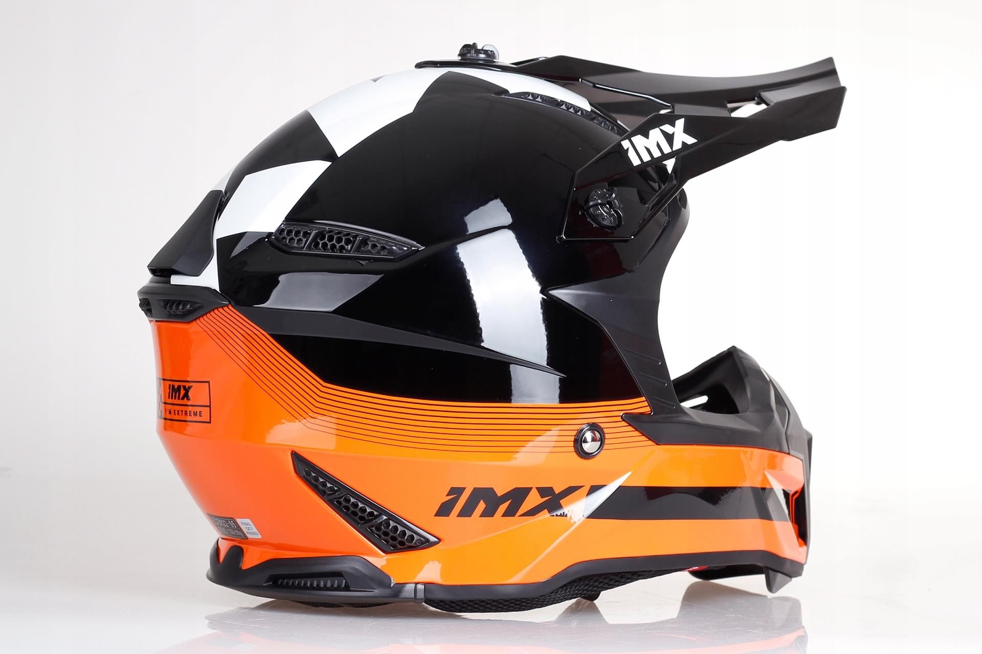 Kask motocyklowy Imx FMX-02 BLACK / ORANGE KASK CROSS ATV OFF-ROAD ...