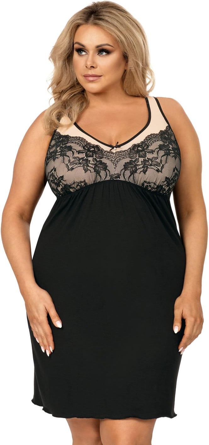 Koszula Nocna Model Sarah plus Black - Ceny i opinie - Ceneo.pl
