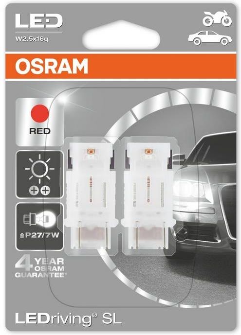 Osram Żarówki P27/7W Red Ledriving 3548R 17W 12V 3548R02B - opinie i ...