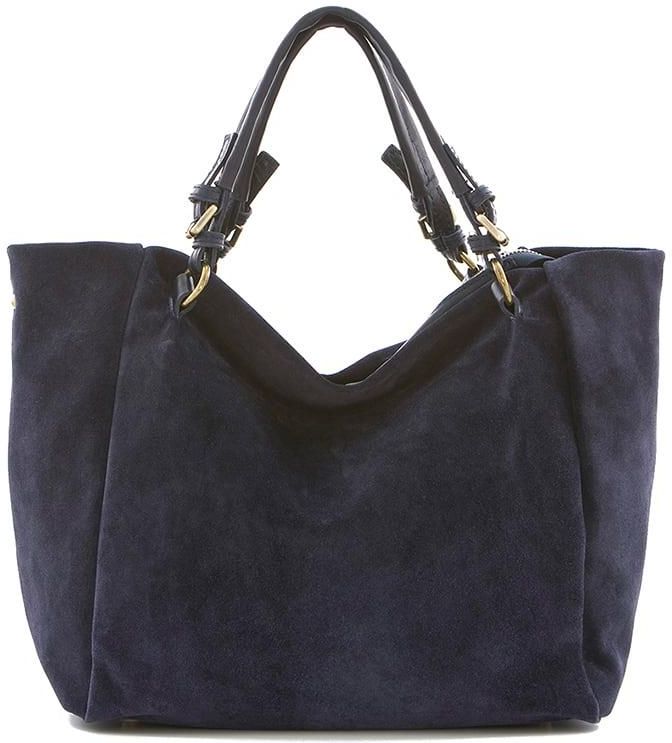 Lucca Baldi Skórzany shopper bag Gimignano w kolorze granatowym - 45 x ...