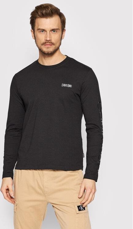 Calvin Klein Longsleeve Mirrored Logo K10K108851 Czarny Regular Fit ...