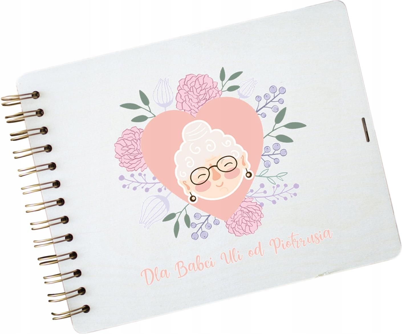 Album na zdjęcia Lemurart Drewniany album na zdjęcia 13x18 Dzień Babci ...