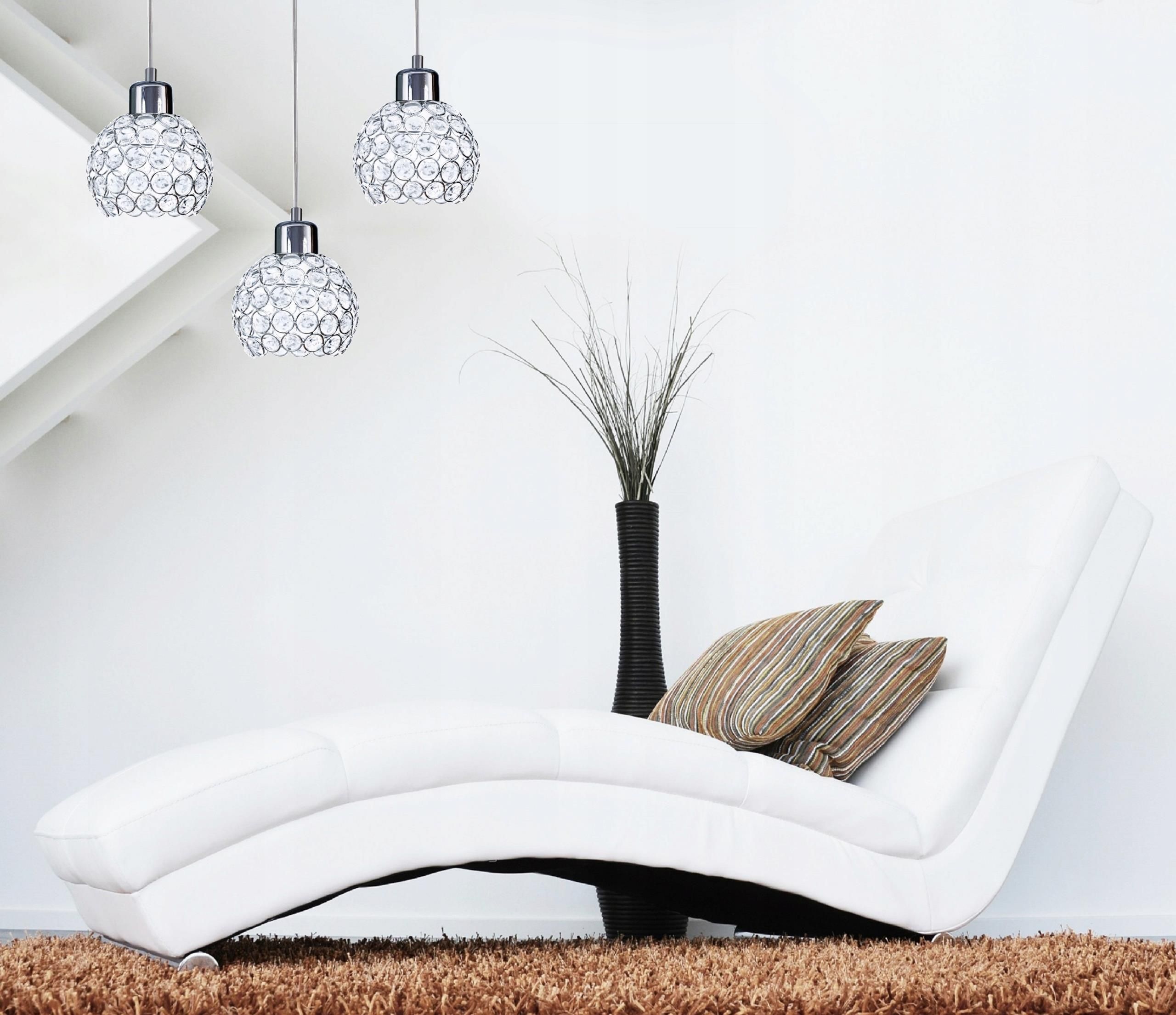 Tadex Lampa Wisząca Zwis Chrom Kryształki Diamenty Led (PLO30305 ...