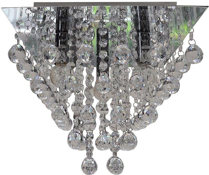 Sofer Lampa wisząca żyrandol srebrny glamour kryształowy (61005M ...