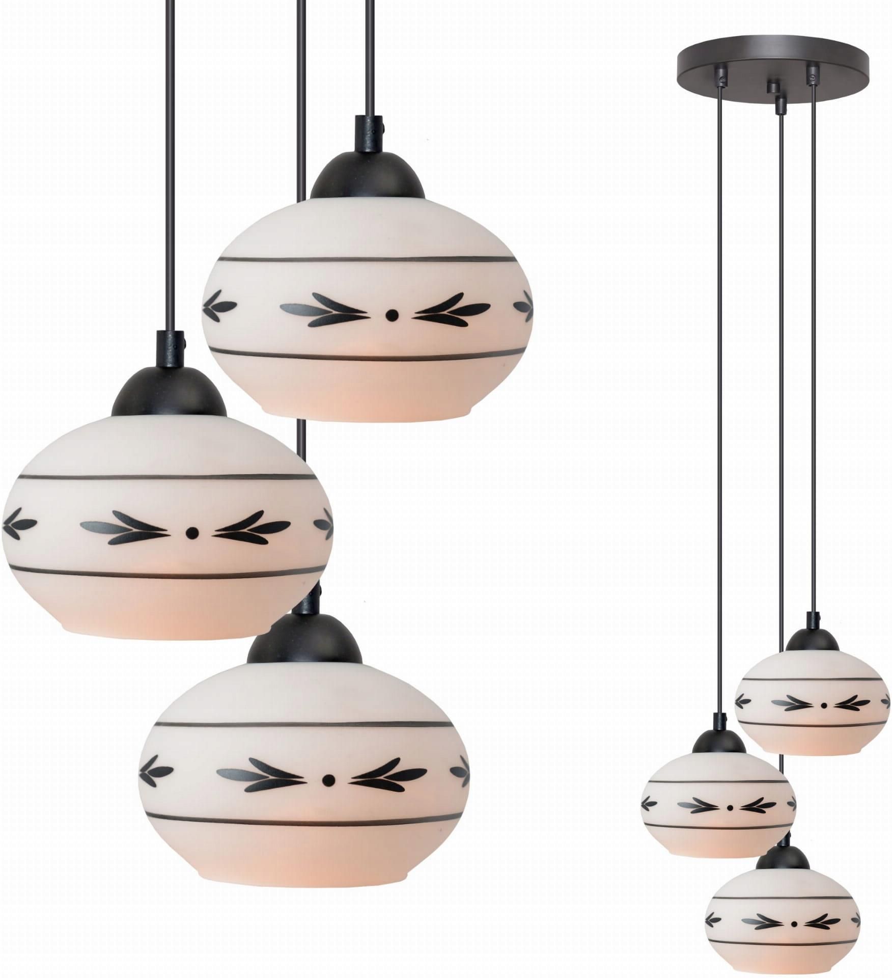 Lumen Light Lampa wisząca na linkach mleczny klosz Retro Led (3677 ...