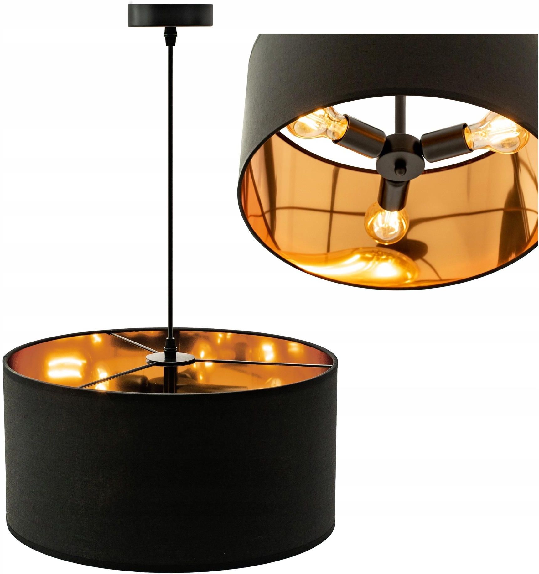 Toolight Nowoczesna Lampa Wisząca 40 cm Czarny/Złoty (OSW00078 ...