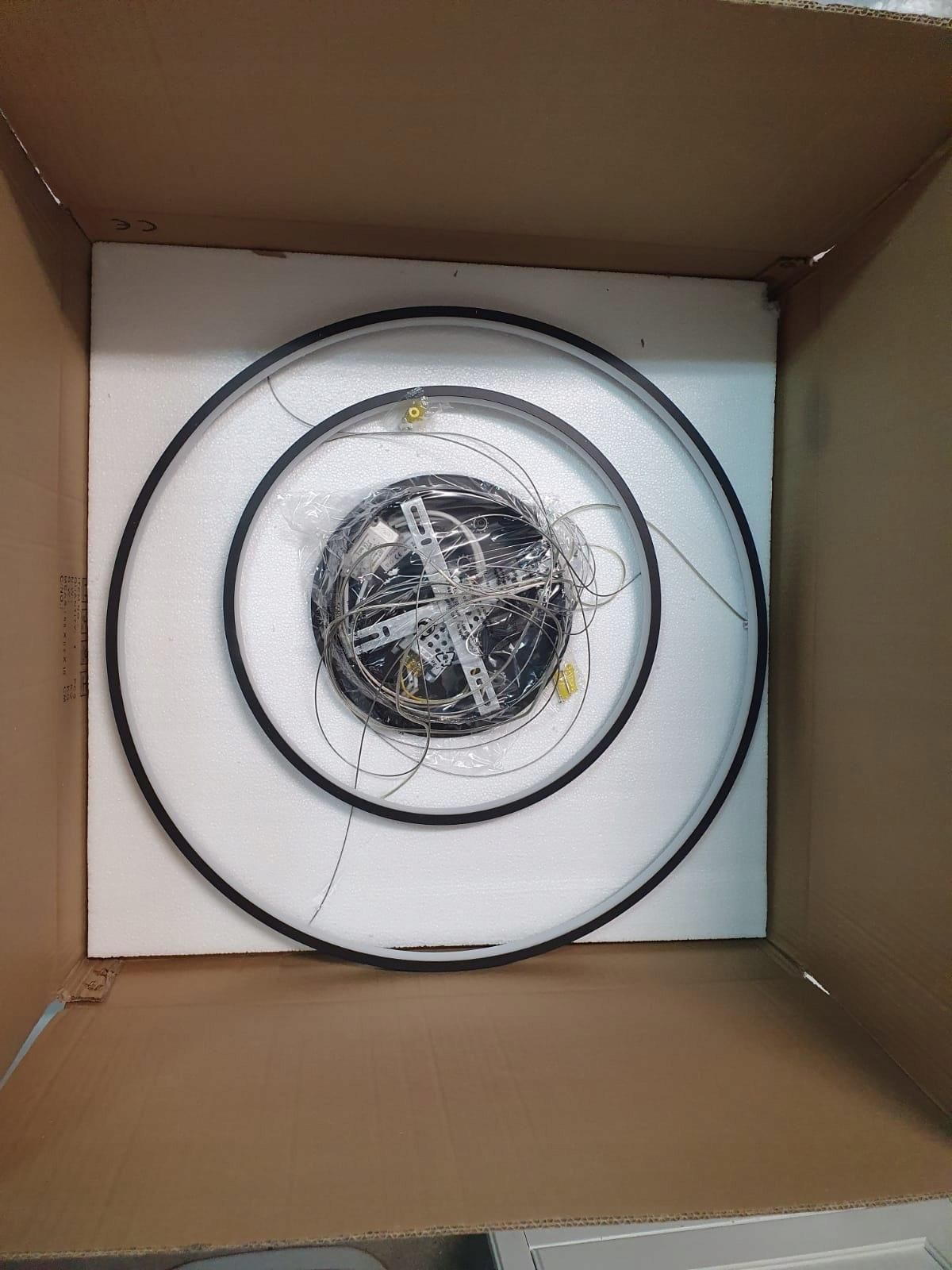 Hill Lighting Lampa Led Biała wisząca nowoczesna żyrandol koła (56 ...