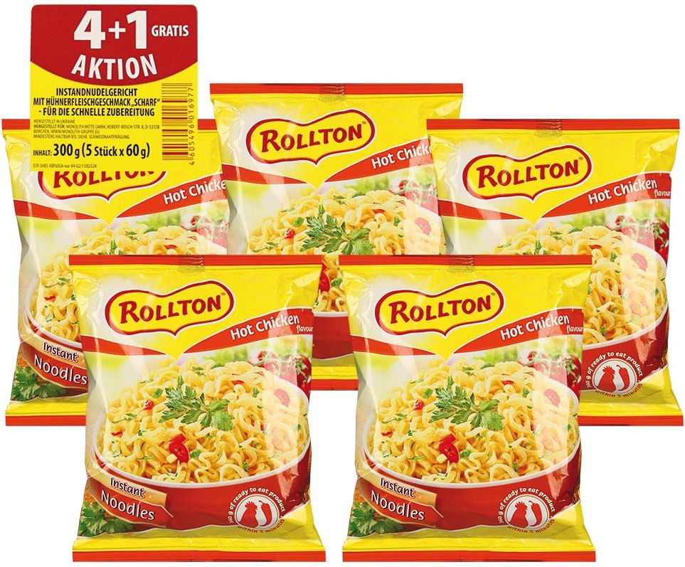 Rollton Zupka Instant Z Pikantny Kurczak 5 x 60g - Ceny i opinie - Ceneo.pl